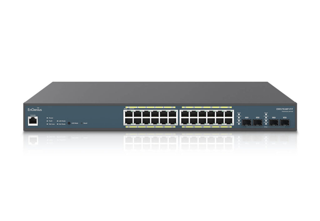 EnGenius Fit 24-Port Gigabit 240W PoE+ Switch with 4 SFP Ports ...